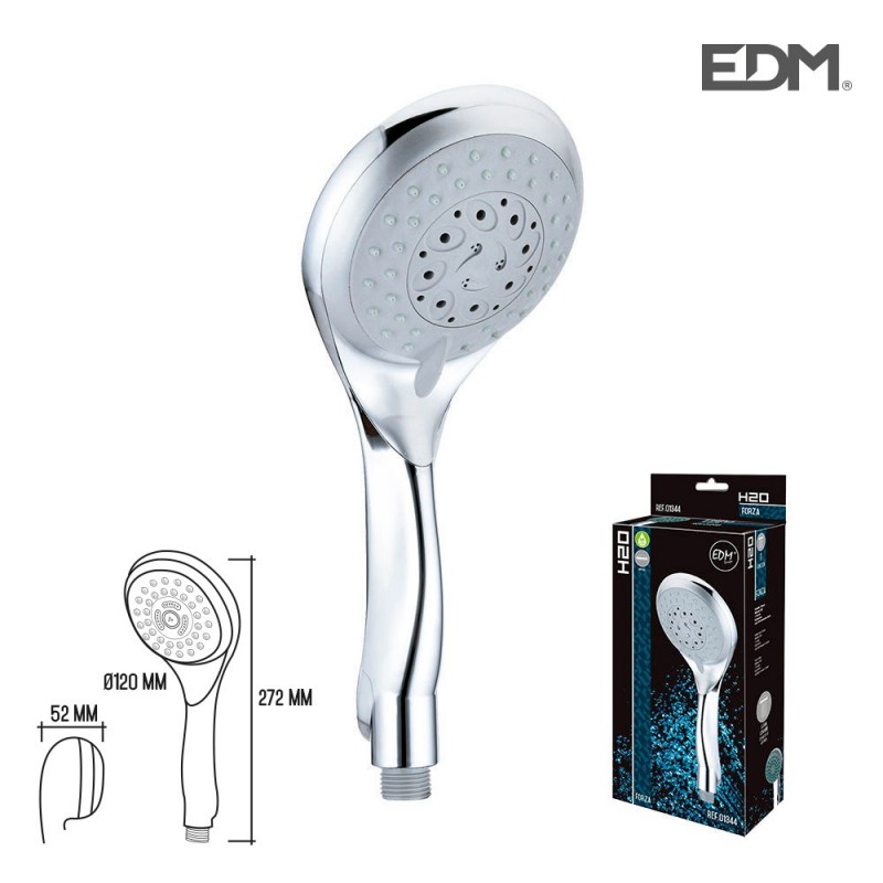 MANGO DE DUCHA - MODERNO - 6 FUNCIONES - CROMADO - EDM